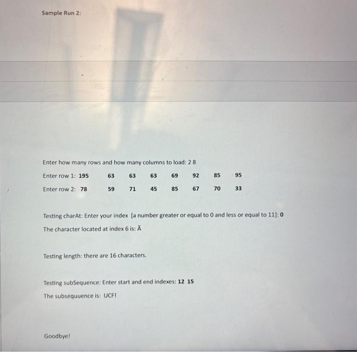 Solved Sample Run 1: Enter how many rows and how many | Chegg.com