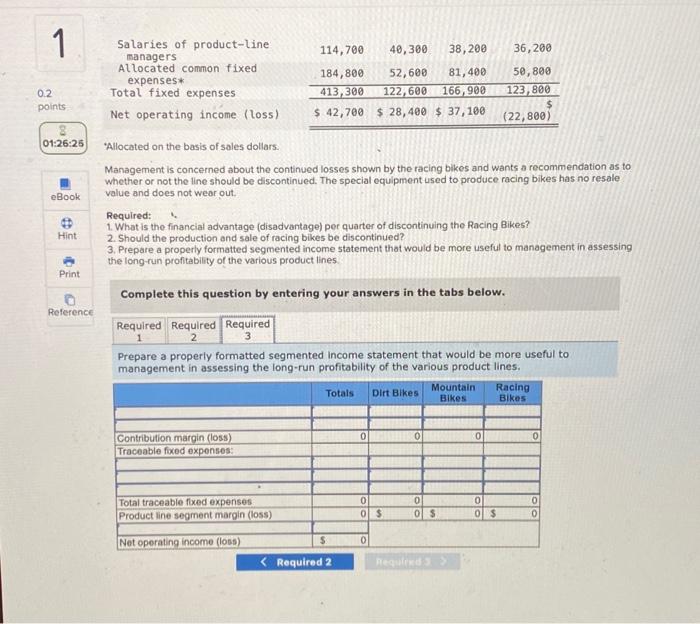 Solved Exercise 11-2 (Algo) Dropping or Retaining a Segment | Chegg.com