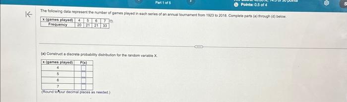 Solved (a) Construct a discrete probabaty distnbution for | Chegg.com