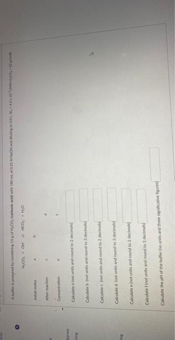 Solved H2CO3+OH2+HCO2−+H2O Initial moles After reaction | Chegg.com