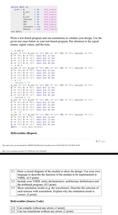Create a schematic diagram in Xilinx to implement a | Chegg.com