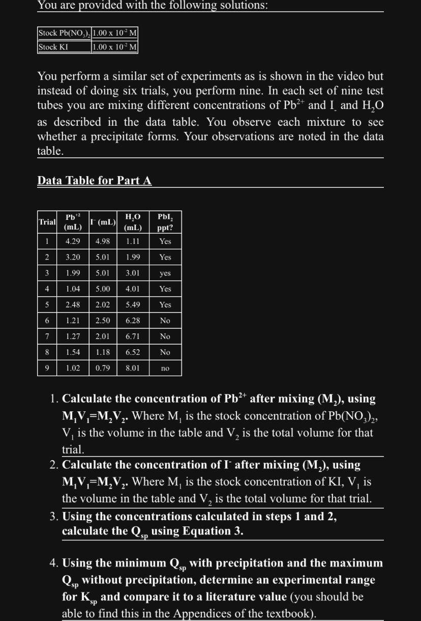 Solved Complete calculations 1-4. ﻿Complete #4 ﻿without the | Chegg.com