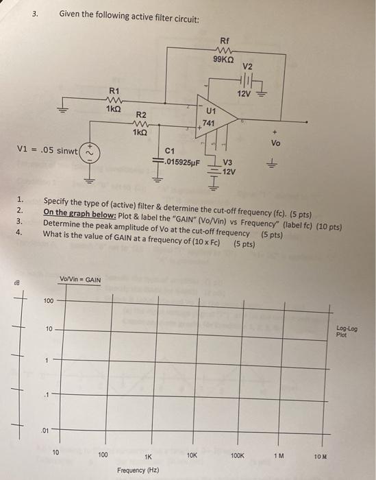 Solved 1. Given the following circuit: Using Thevenin's | Chegg.com