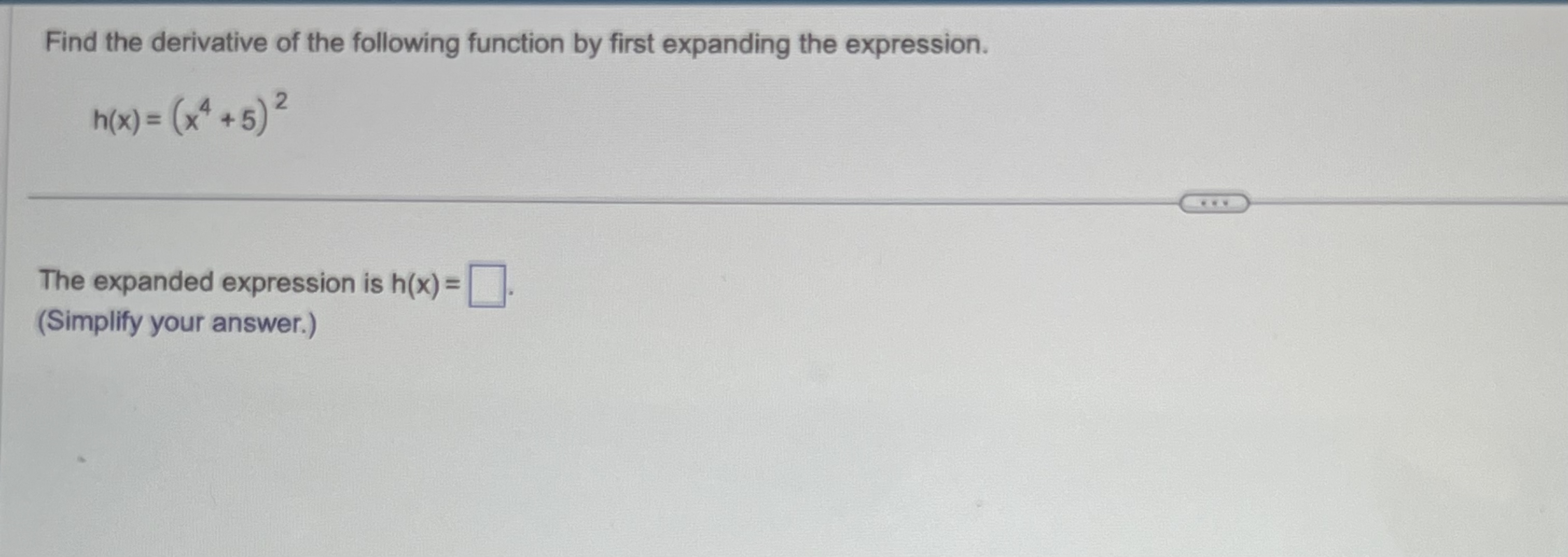 Solved Find the derivative of the following function by | Chegg.com