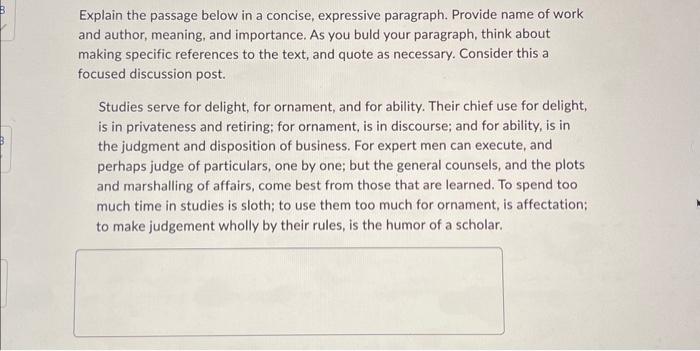 Explain the passage below in a concise, expressive | Chegg.com