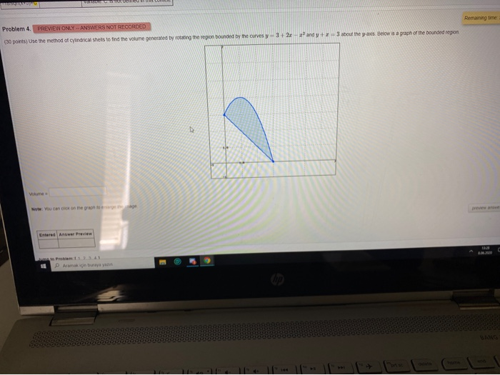 Solved Remaining time Problem 4. PREVIEW ONLY ANSWERS NOT | Chegg.com