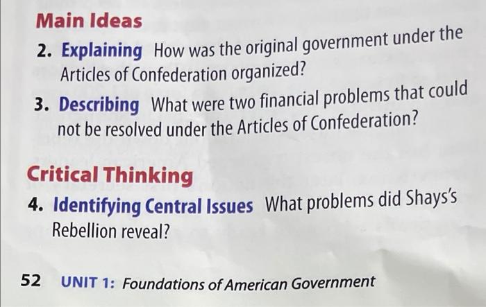 Solved Main Ideas 2. Explaining How was the original | Chegg.com