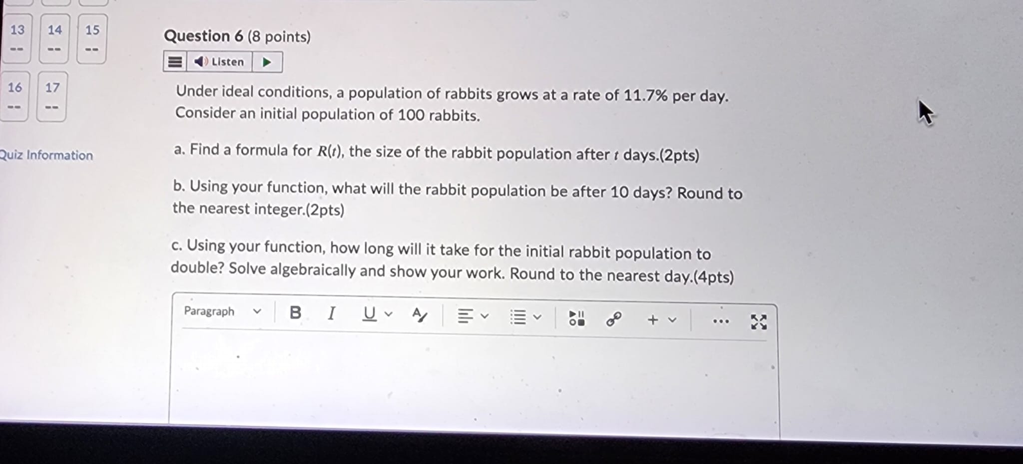 Solved Question 6 (8 ﻿points)Under ideal conditions, a | Chegg.com