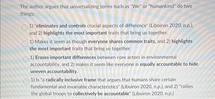 Solved In A History of the World in Seven Cheap Things | Chegg.com