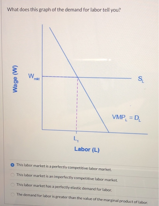 Solved What does this graph of the demand for labor tell | Chegg.com