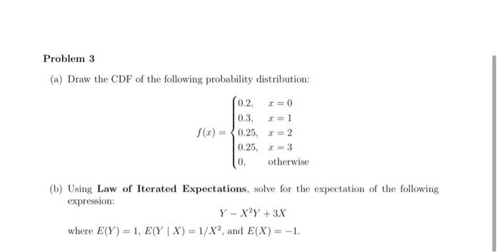 Solved (a) Draw the CDF of the following probability | Chegg.com