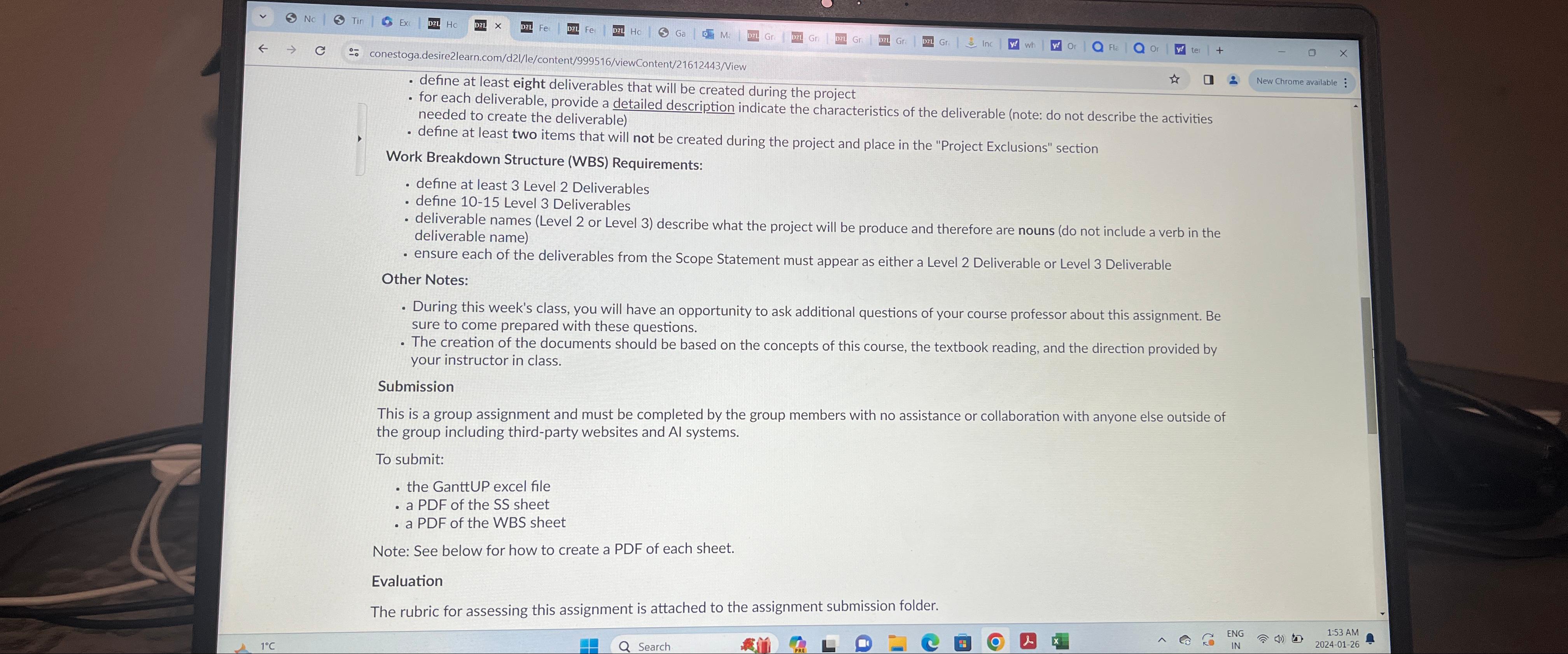 Solved define at least eight deliverables that will be | Chegg.com