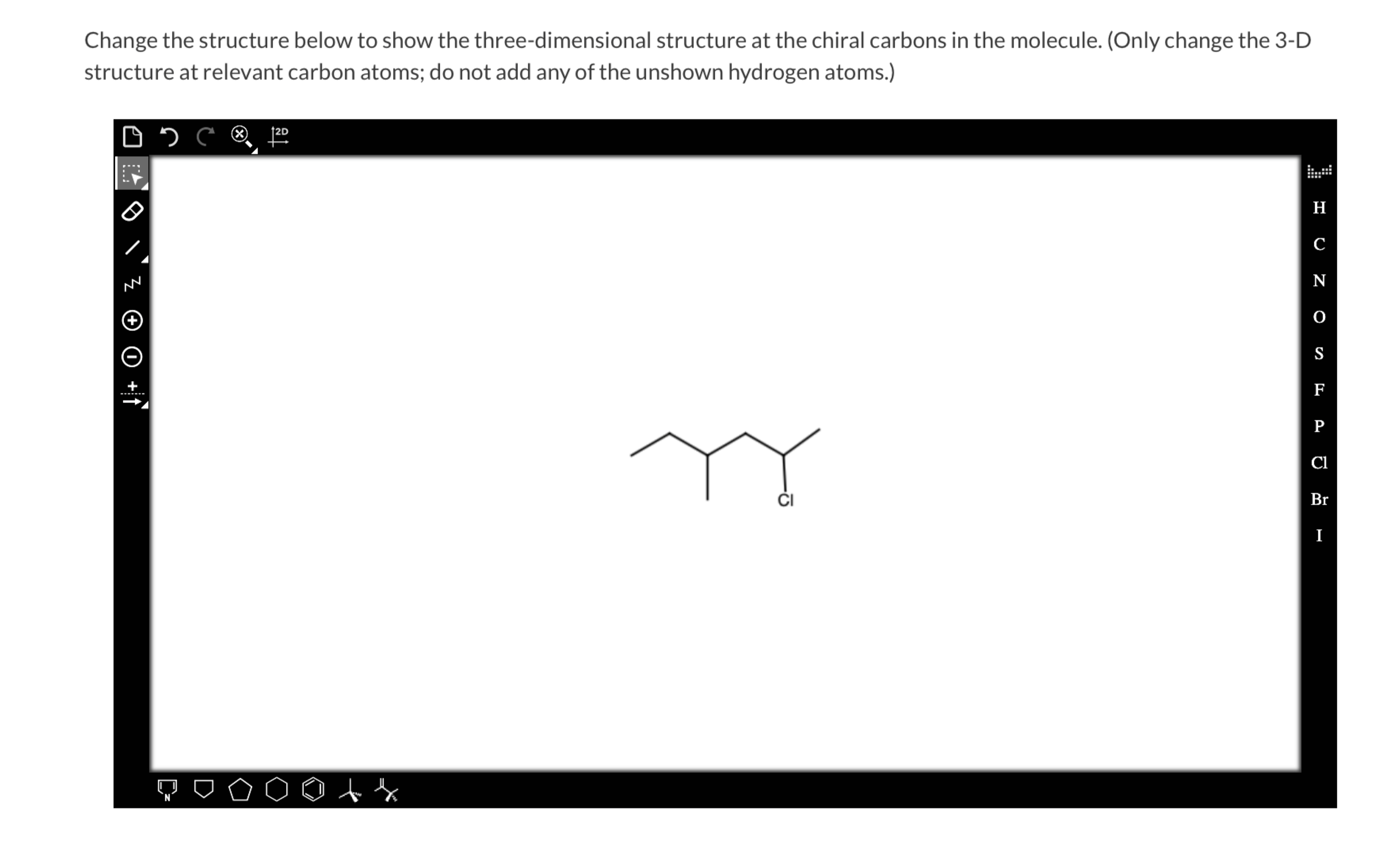 Solved Change the structure below to show the | Chegg.com