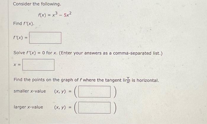 Solved Consider the following. f(x)=−23x2+8x+8 Find f′(x). | Chegg.com