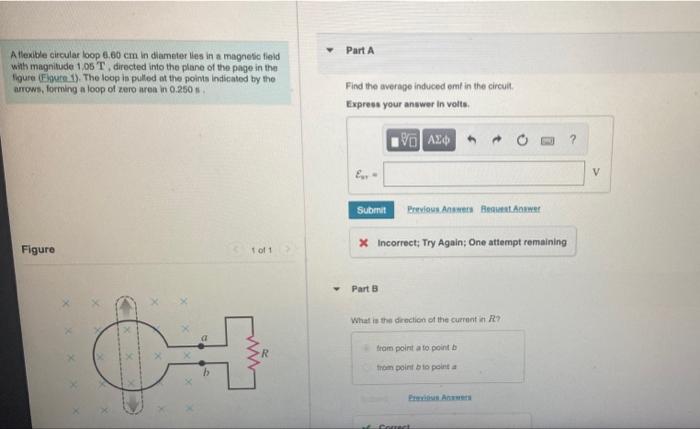 Solved A flexible circular loop 6.60 cm in diameter lies in | Chegg.com