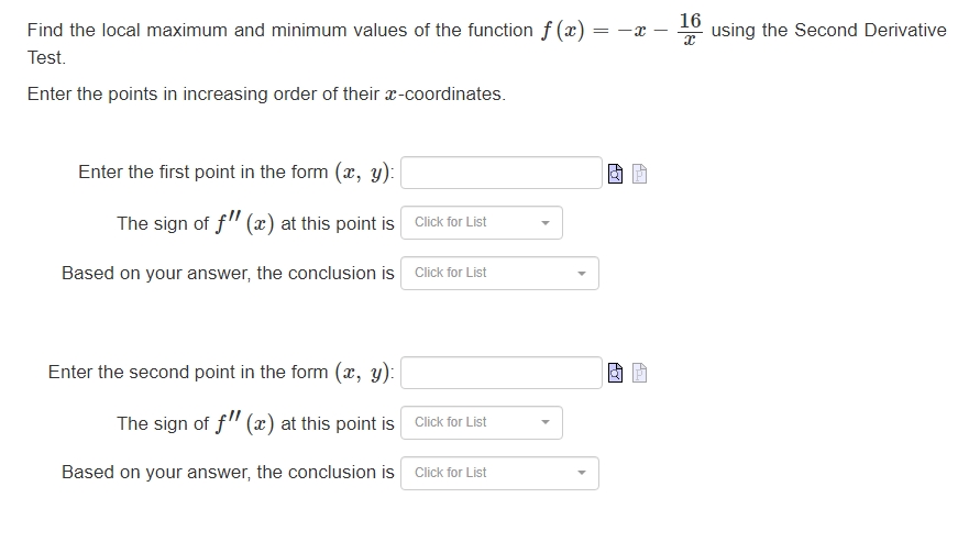 Solved Find the local maximum and minimum values of the | Chegg.com