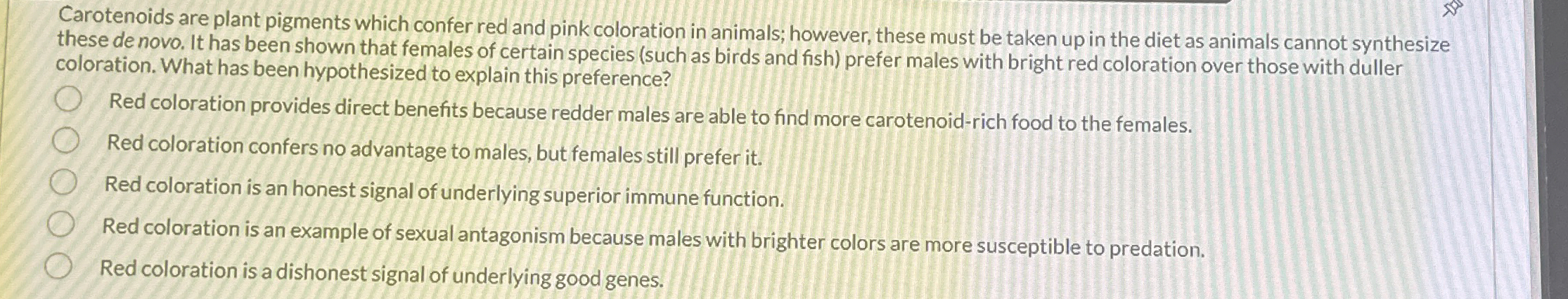 Solved Carotenoids are plant pigments which confer red and | Chegg.com