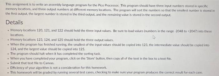 Solved This assignment is to write an assembly language | Chegg.com
