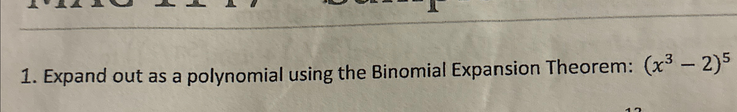 Solved Expand out as a polynomial using the Binomial | Chegg.com