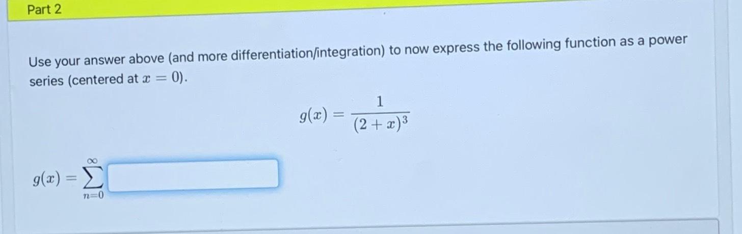 Part 2Use your answer above (and more | Chegg.com