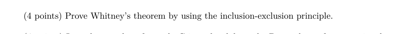 Solved (4 ﻿points) ﻿Prove Whitney's theorem by using the | Chegg.com