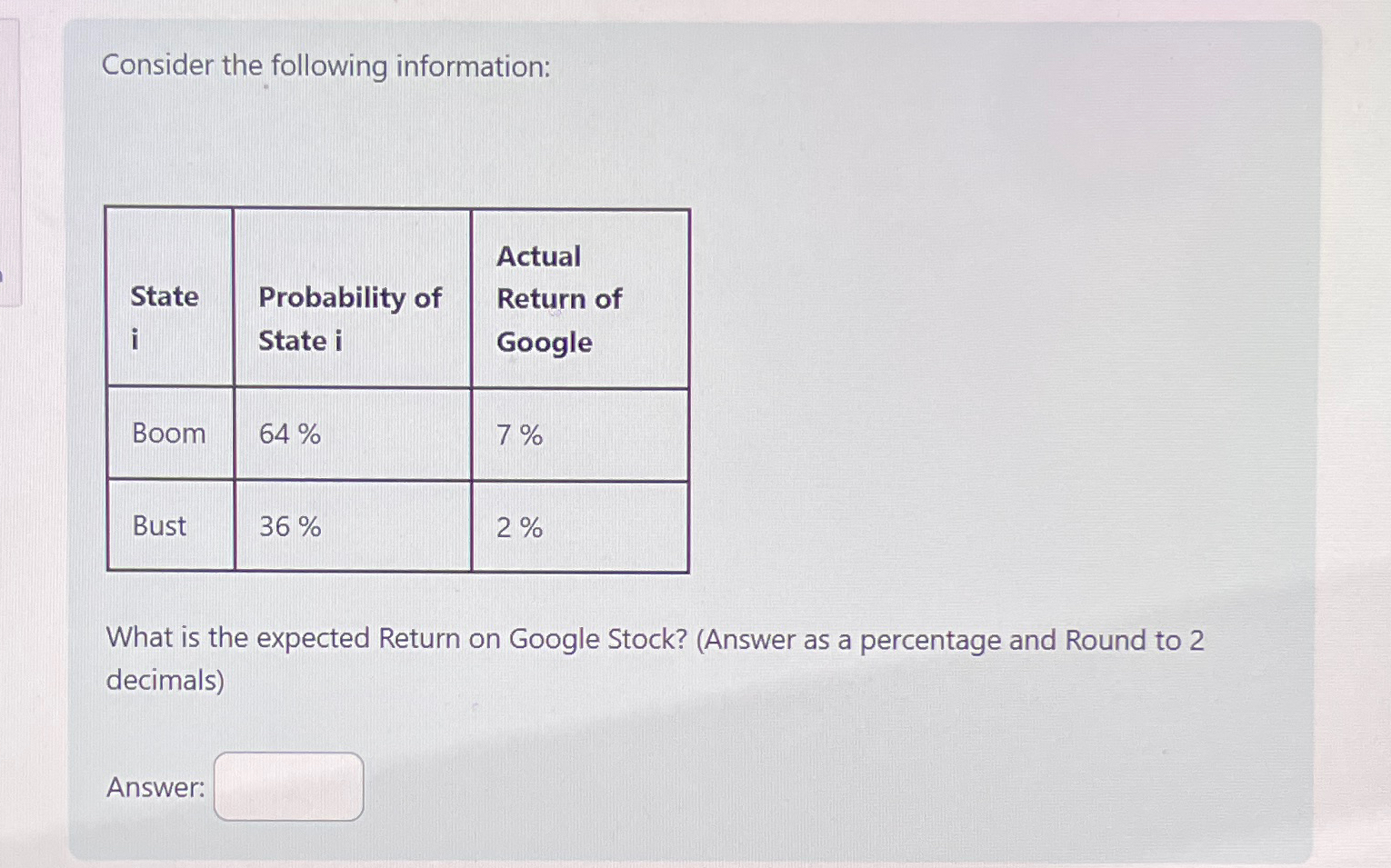 Solved Consider the following | Chegg.com