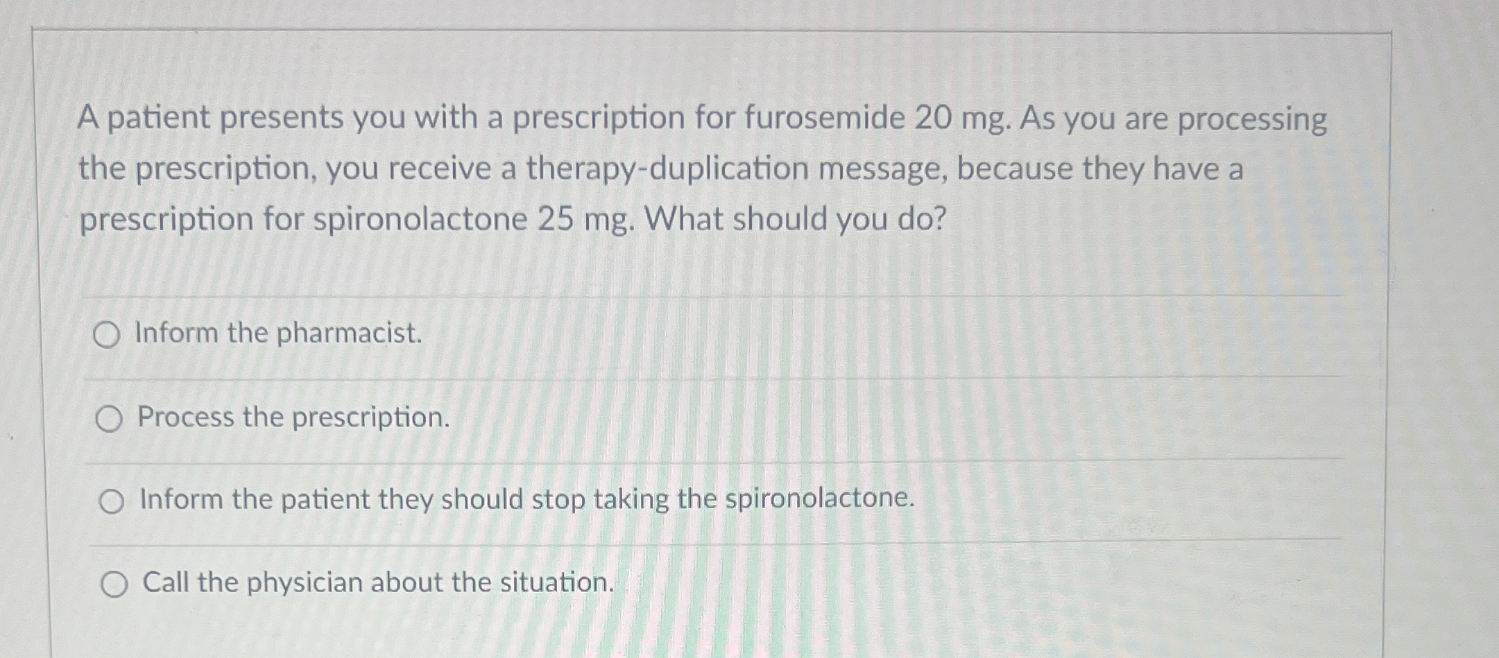 Solved A patient presents you with a prescription for | Chegg.com