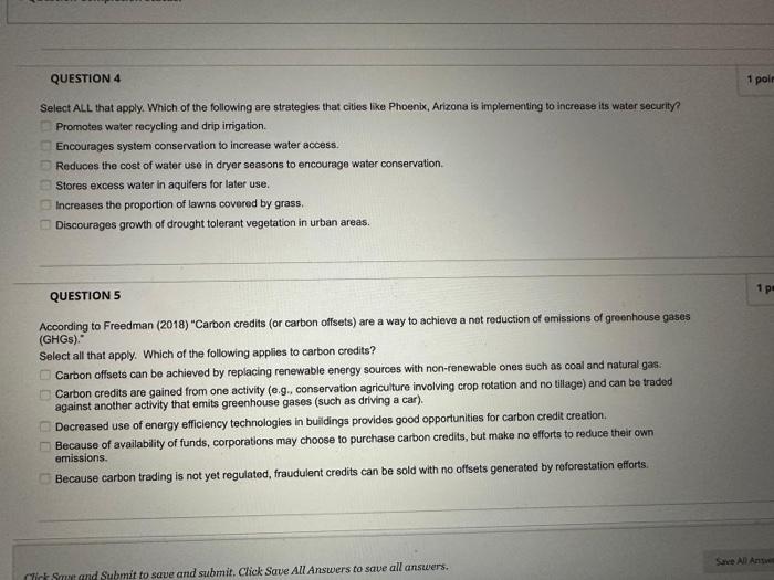 Solved Select ALL that apply. Which of the following are | Chegg.com