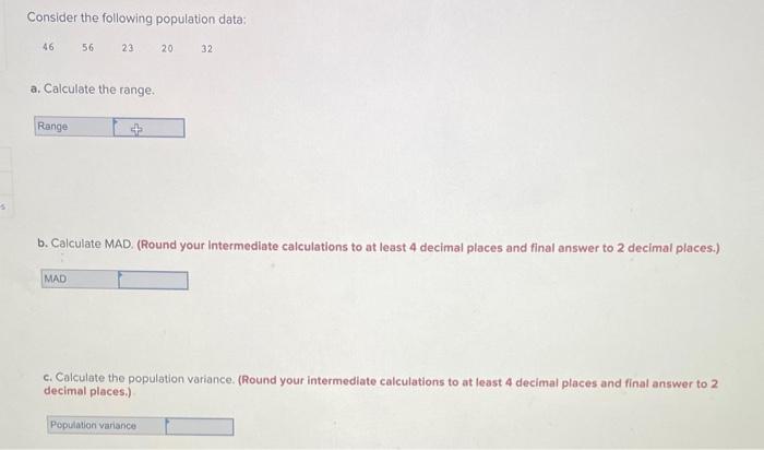 Solved Consider the following population data: 4656232032 a. | Chegg.com