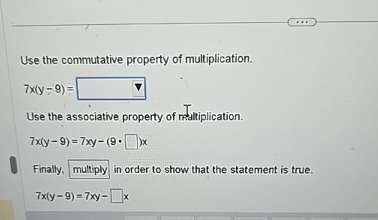 Solved Use the commutative property of | Chegg.com