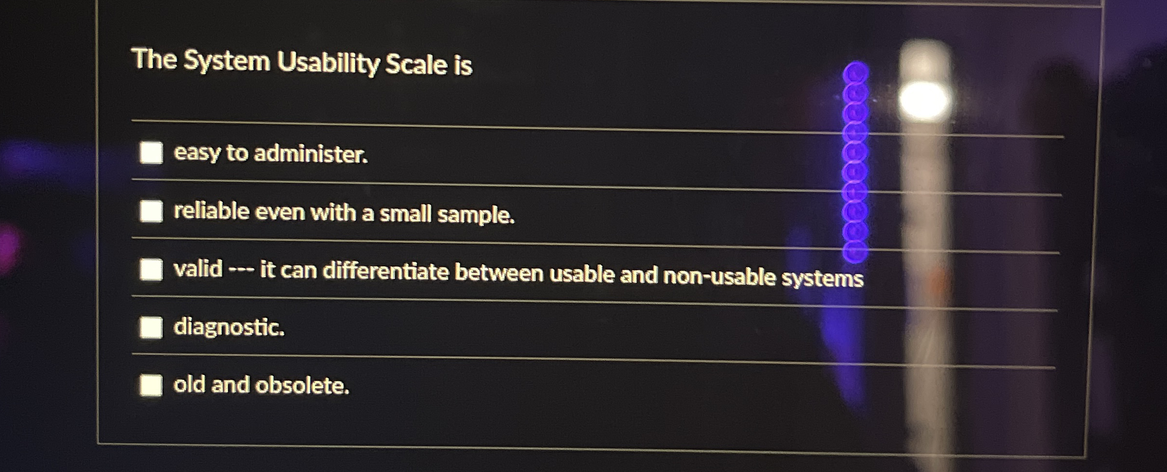 Solved The System Usability Scale iseasy to | Chegg.com