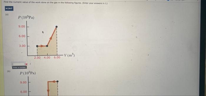Solved Find the numeric value of the work done on the gas in | Chegg.com