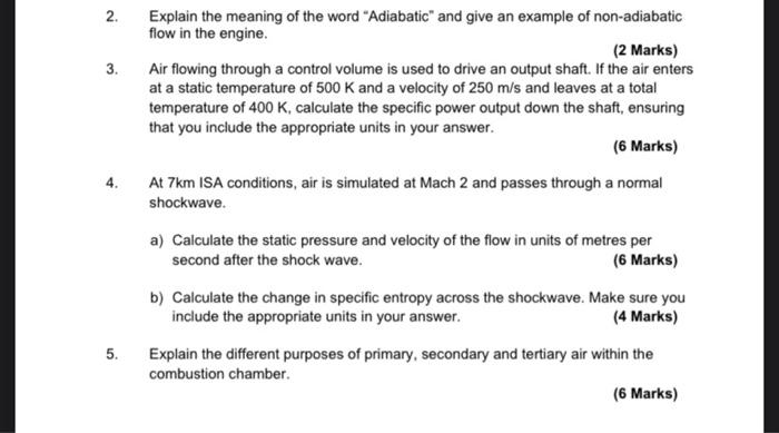Solved 2. 2. 3. Explain the meaning of the word "Adiabatic" | Chegg.com