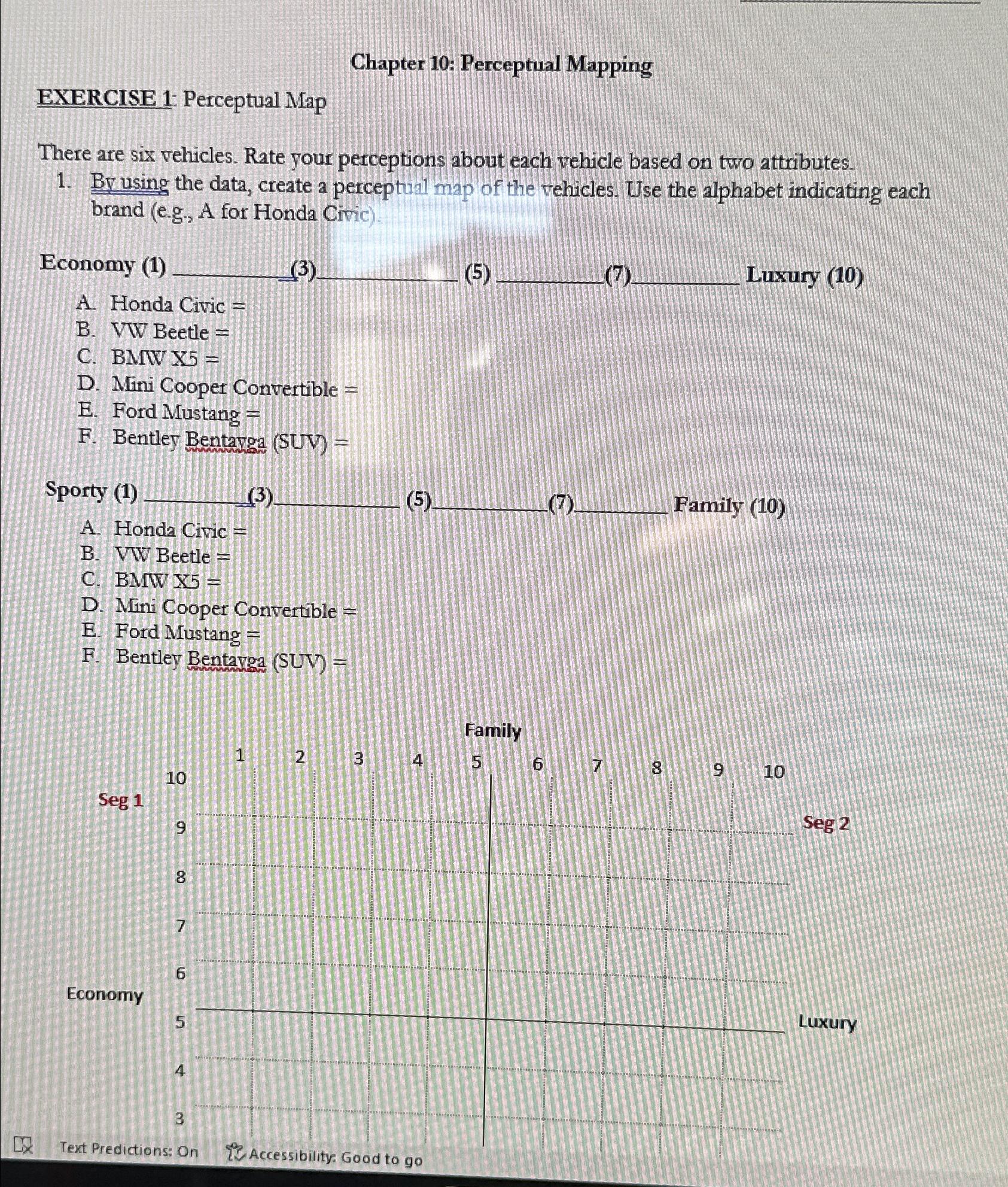 Solved Chapter 10: Perceptual MappingEXERCISE 1: Perceptual | Chegg.com