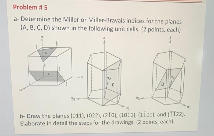 Solved a- Determine the Miller or Miller-Bravais indices for | Chegg.com Solved a- Determine the Miller or Miller-Bravais indices for | Chegg.com