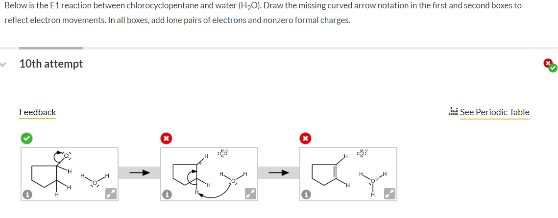 Solved Below is the E1 ﻿reaction between chlorocyclopentane | Chegg.com