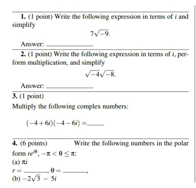 Solved 1. (1 point) Write the following expression in terms | Chegg.com