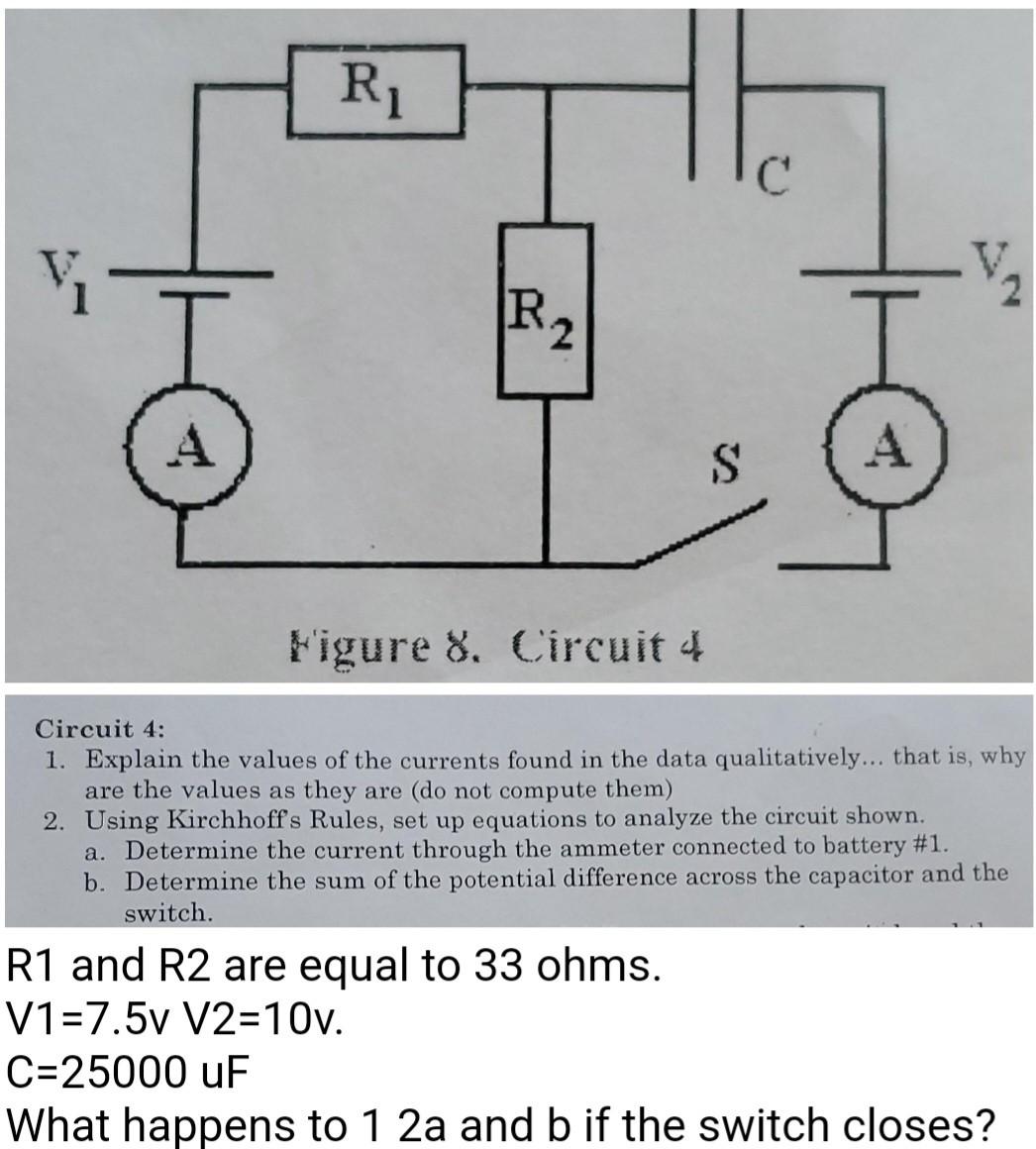 Solved Figure 8 . Circuit 4 Circuit 4: 1. Explain the values | Chegg.com
