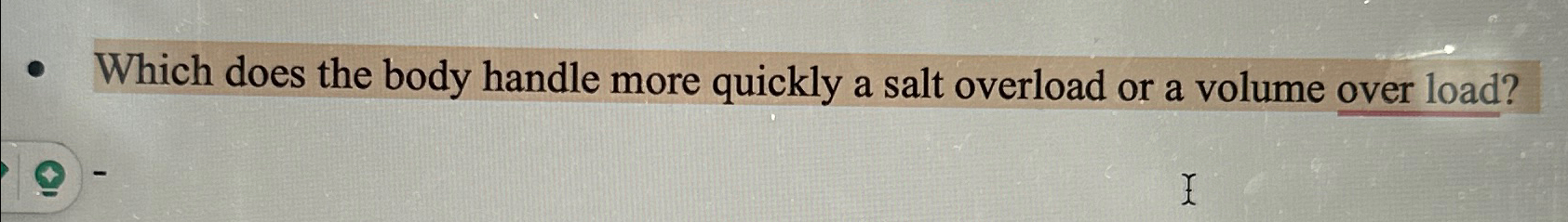 Solved Which does the body handle more quickly a salt | Chegg.com