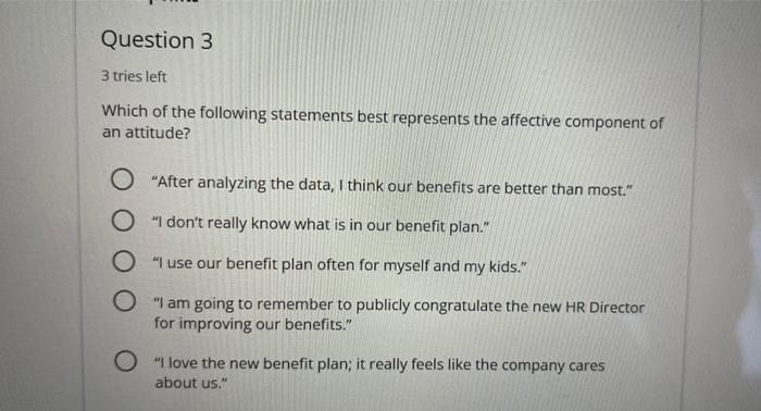 Solved Which of the following statements best represents the | Chegg.com