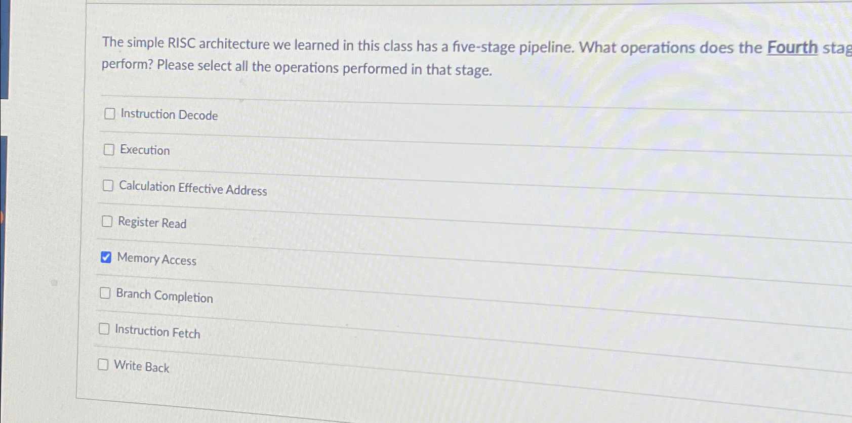 The simple RISC architecture we learned in this class | Chegg.com