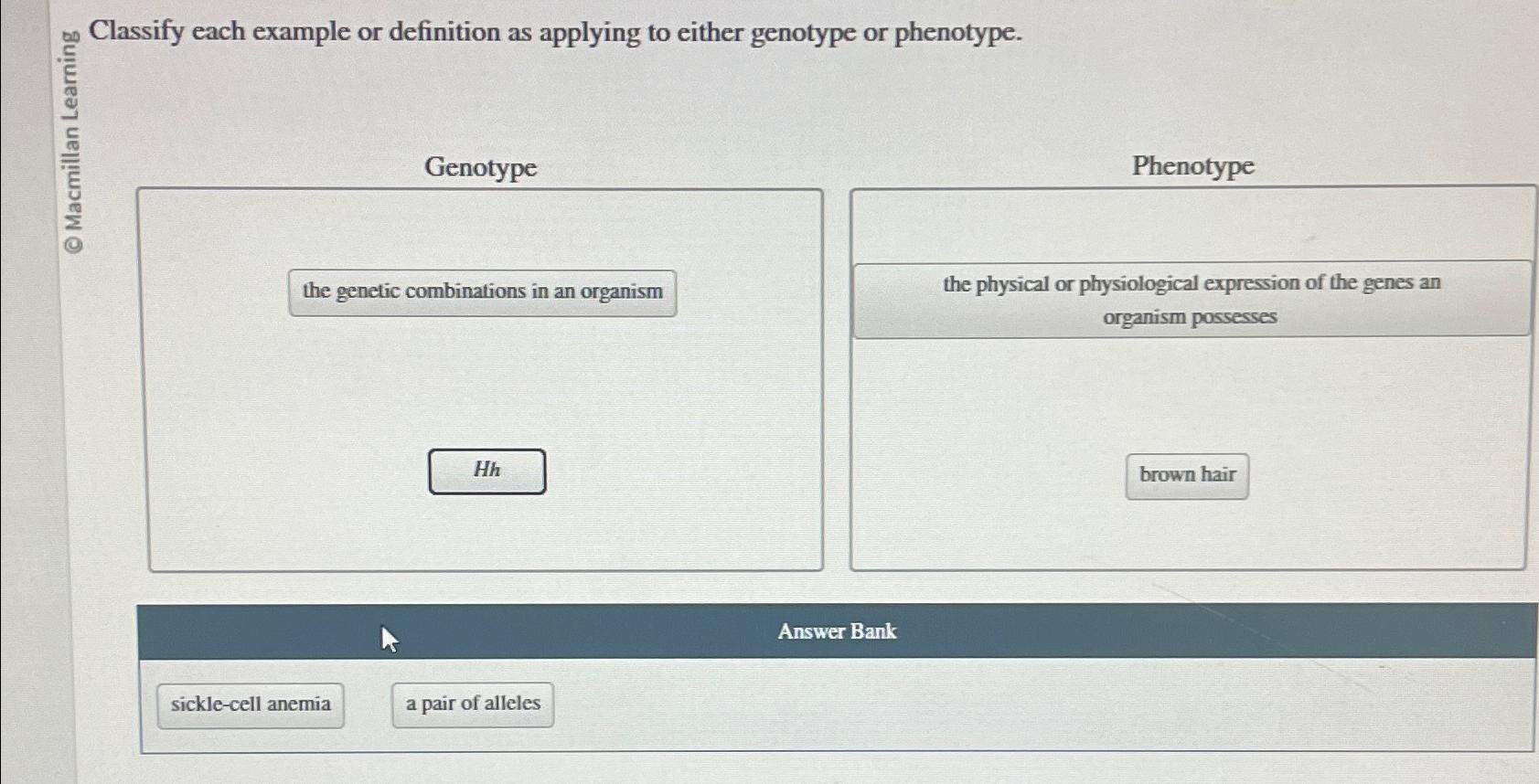 Solved Classify each example or definition as applying to | Chegg.com
