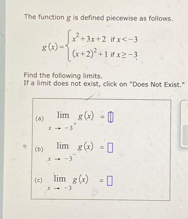 Solved The function g is defined piecewise as follows. | Chegg.com