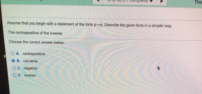 Solved This Assume that you begin with a statement of the | Chegg.com