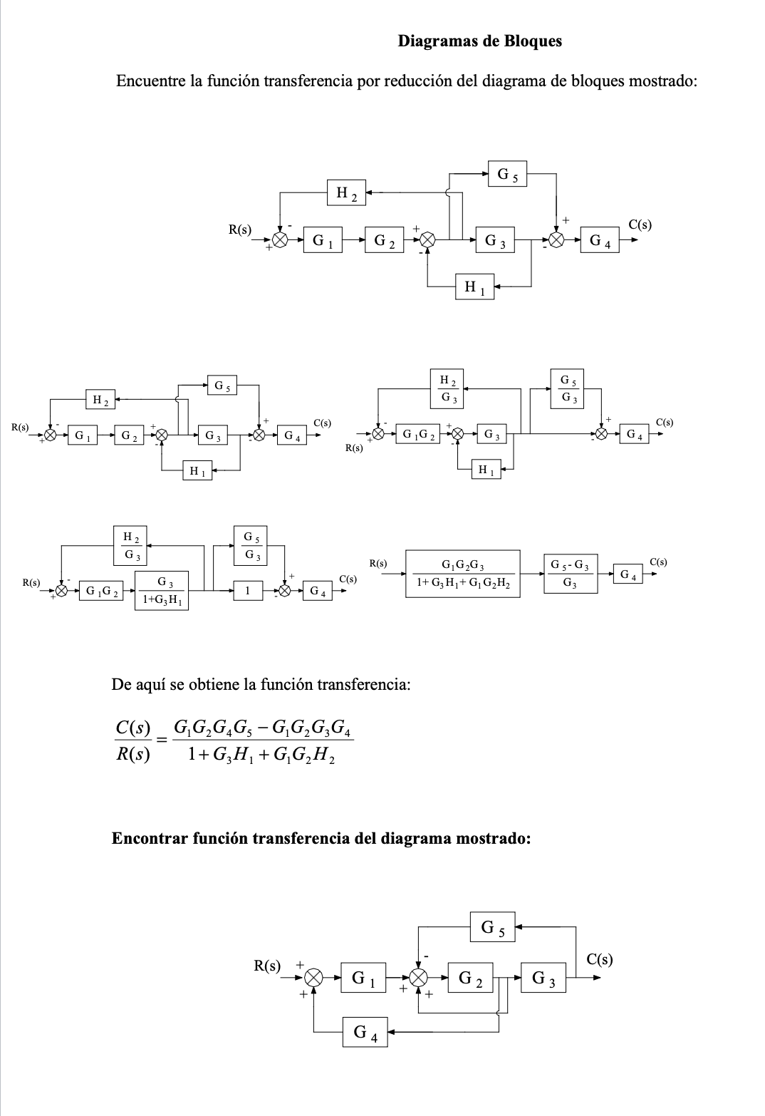 Solved Propósito:Obtener función transferencia de un sistema | Chegg.com