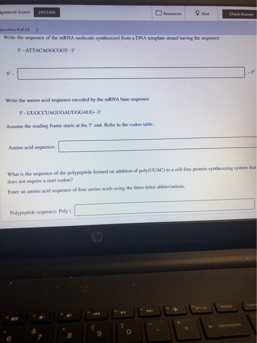 Solved ignment Score: 290/1400 Resources Hint Check Answer | Chegg.com
