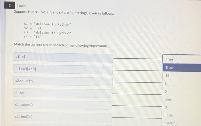 Solved 3 1 point Suppose that s1, s2,s3, and 4 are four | Chegg.com