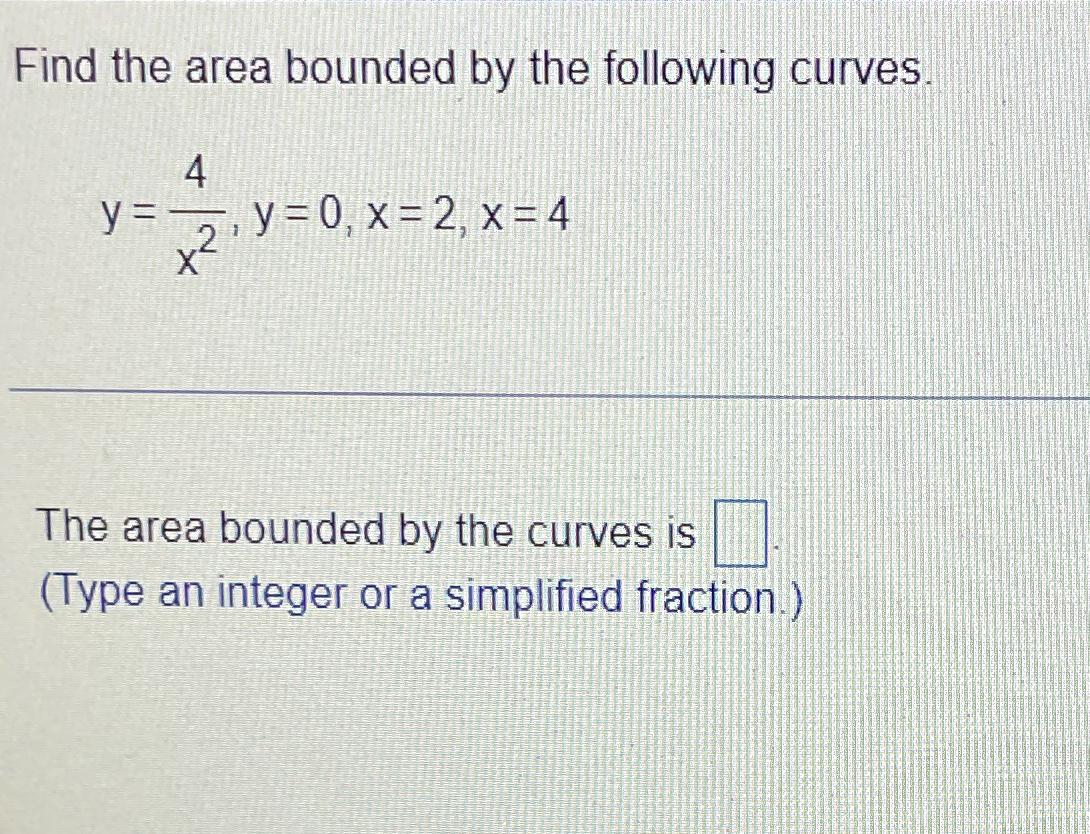 Solved Find the area bounded by the following | Chegg.com
