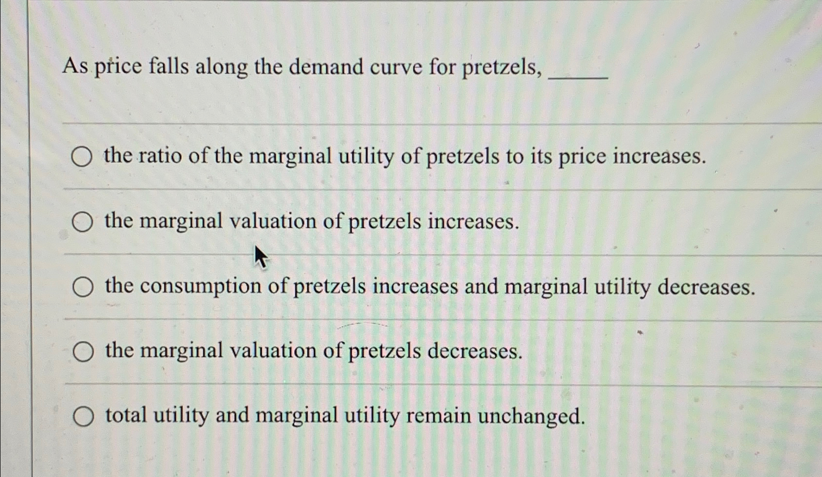 Solved As price falls along the demand curve for | Chegg.com
