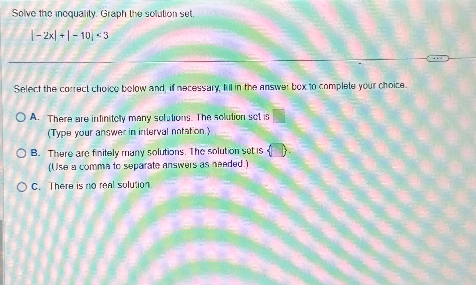 Solved Solve the inequality. Graph the solution | Chegg.com